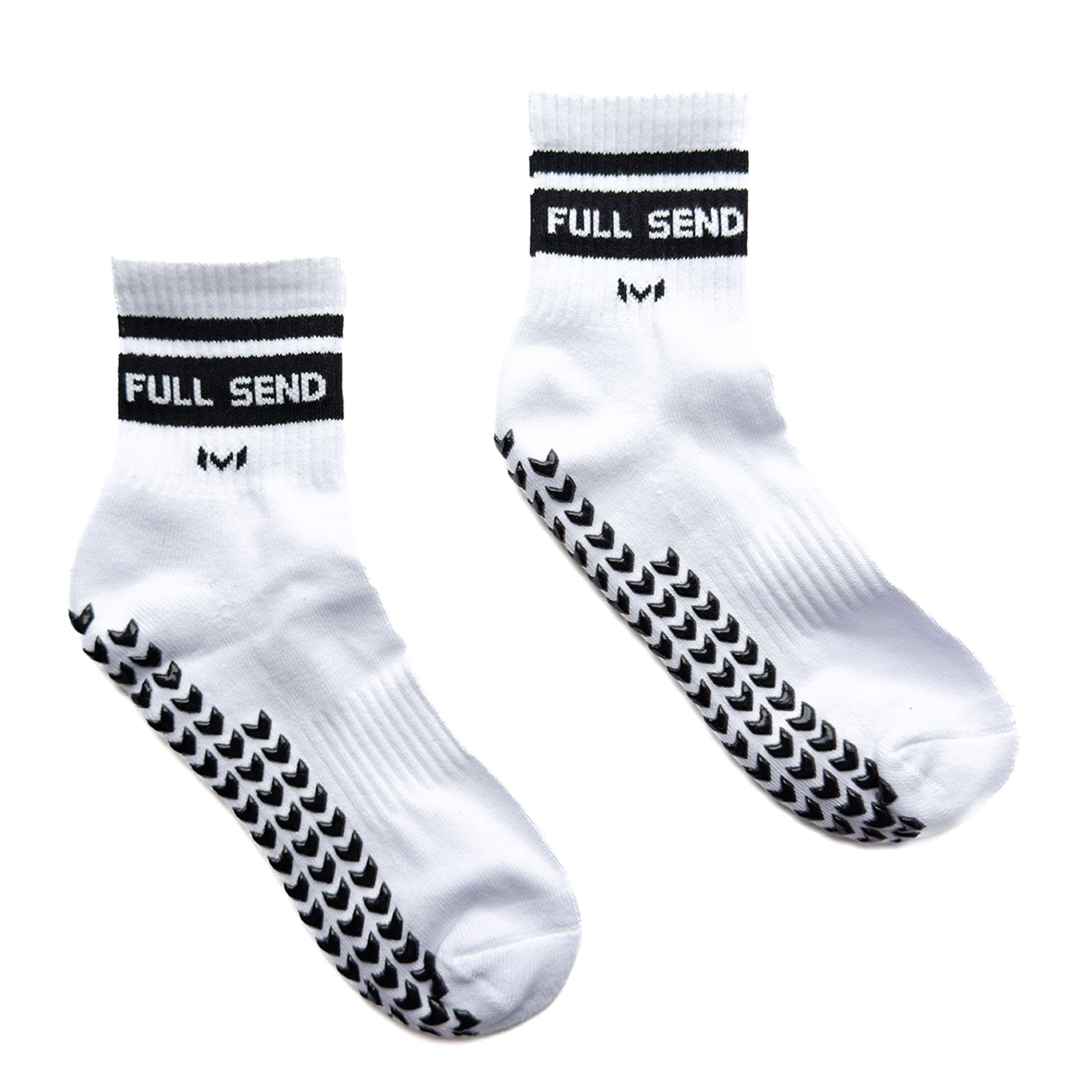 Moradness | Full Send Black and White Sim Racing Socks